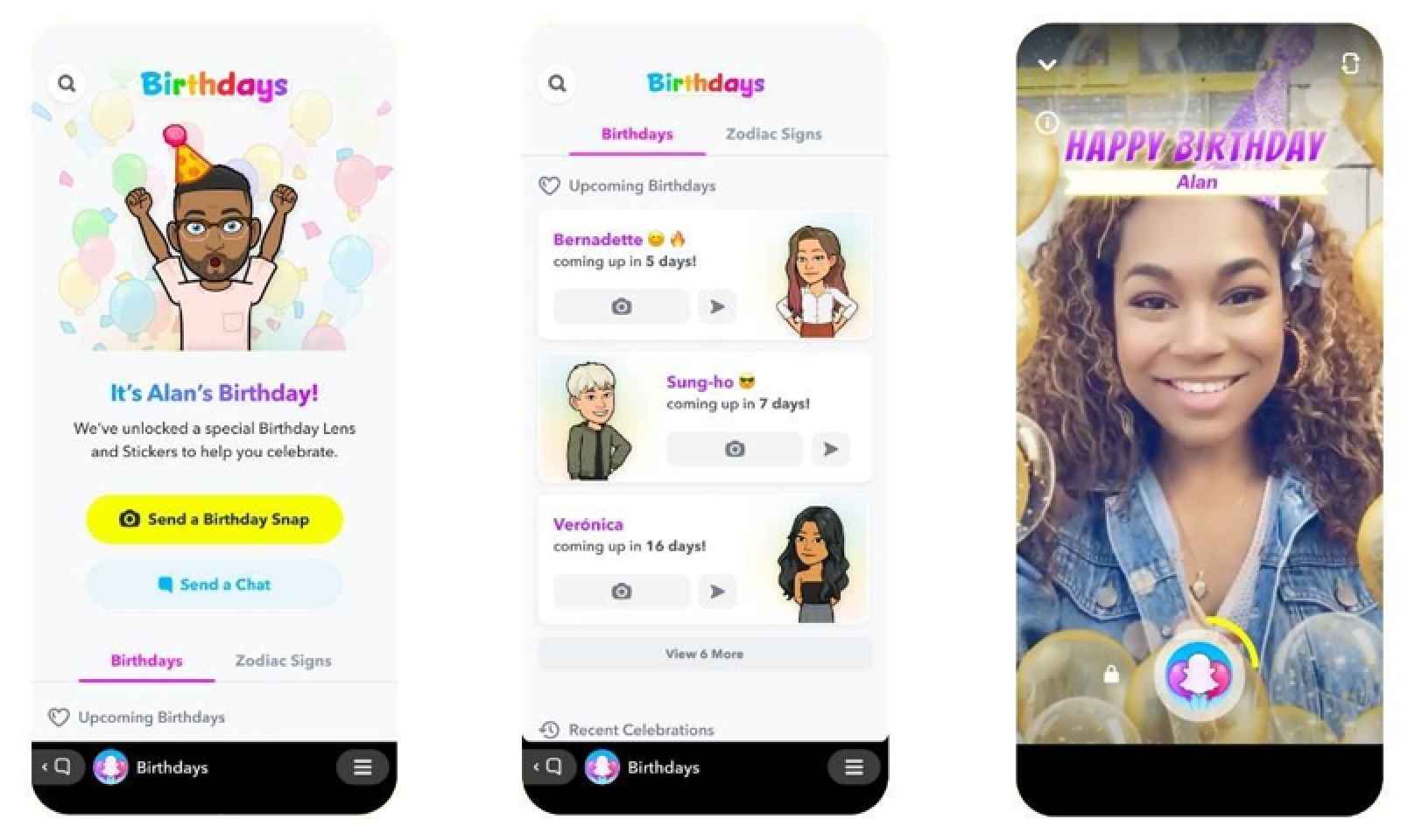 Snapchat, Birthday Mini adlı özelliği ile artık doğum günlerini ...