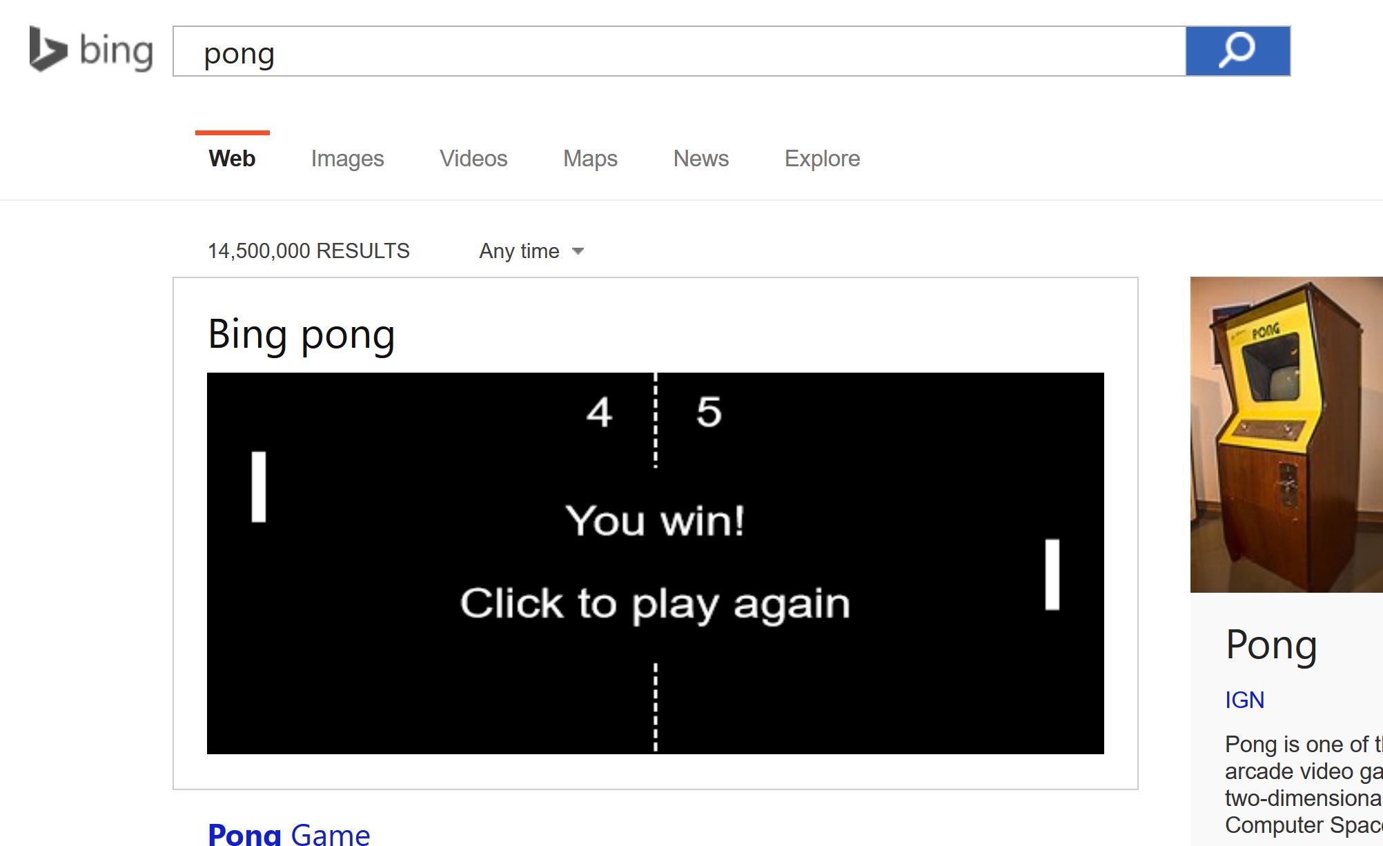 Bing Pong; Microsoft'un ilk Arama Motoru Oyunu! - Haberler - indir.com
