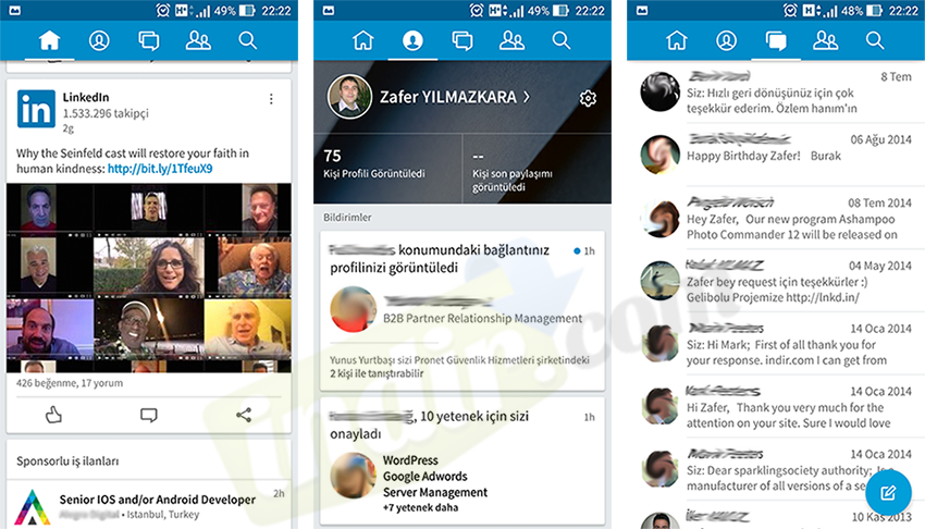 Linkedin Android Uygulamasının Tasarımı Değişti - Haberler - indir.com